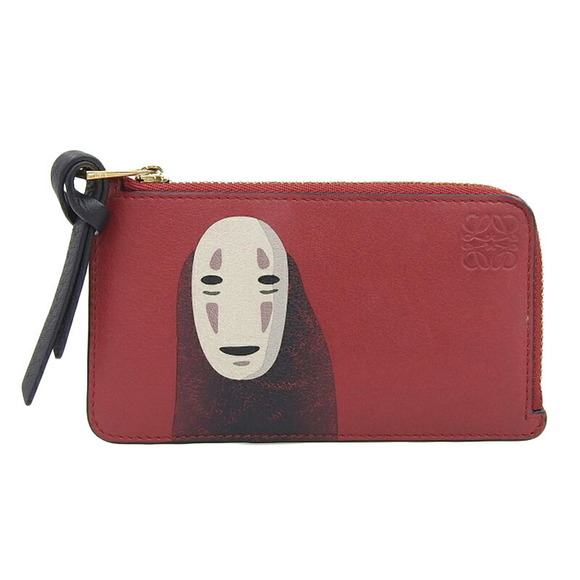 Loewe | Bags | Loewe Coin Case Card Case Kaonashi Leather Red | Poshmark